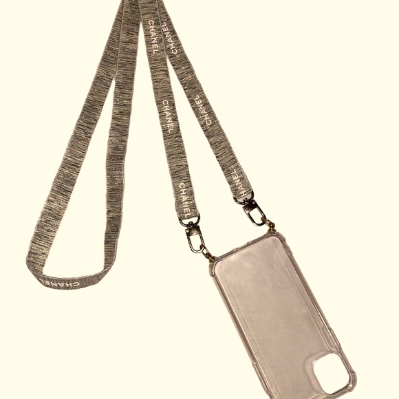 CHANEL | Accessories | Chanel Band Over The Shoulder With Clear Case ...